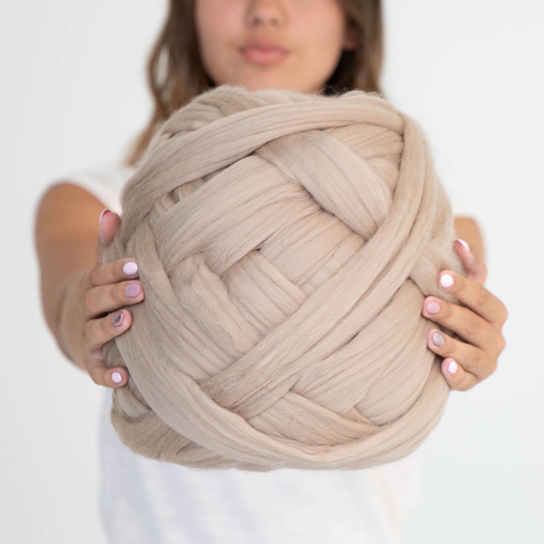 Super Chunky Yarn 100% Wool for Arm Knitting. Giant Yarn for - Etsy