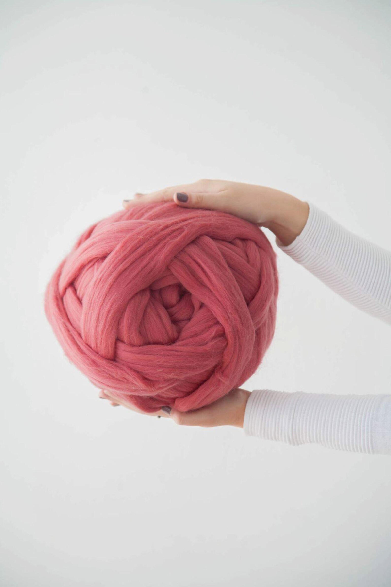 Giant Wool Yarn 23 Microns Knitting Merino Wool Chunky | Etsy