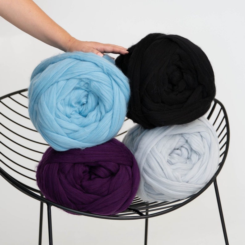 Chunky Merino Wool Yarn, Super Bulky, Arm Knitting, Weaving, Crochet - Etsy
