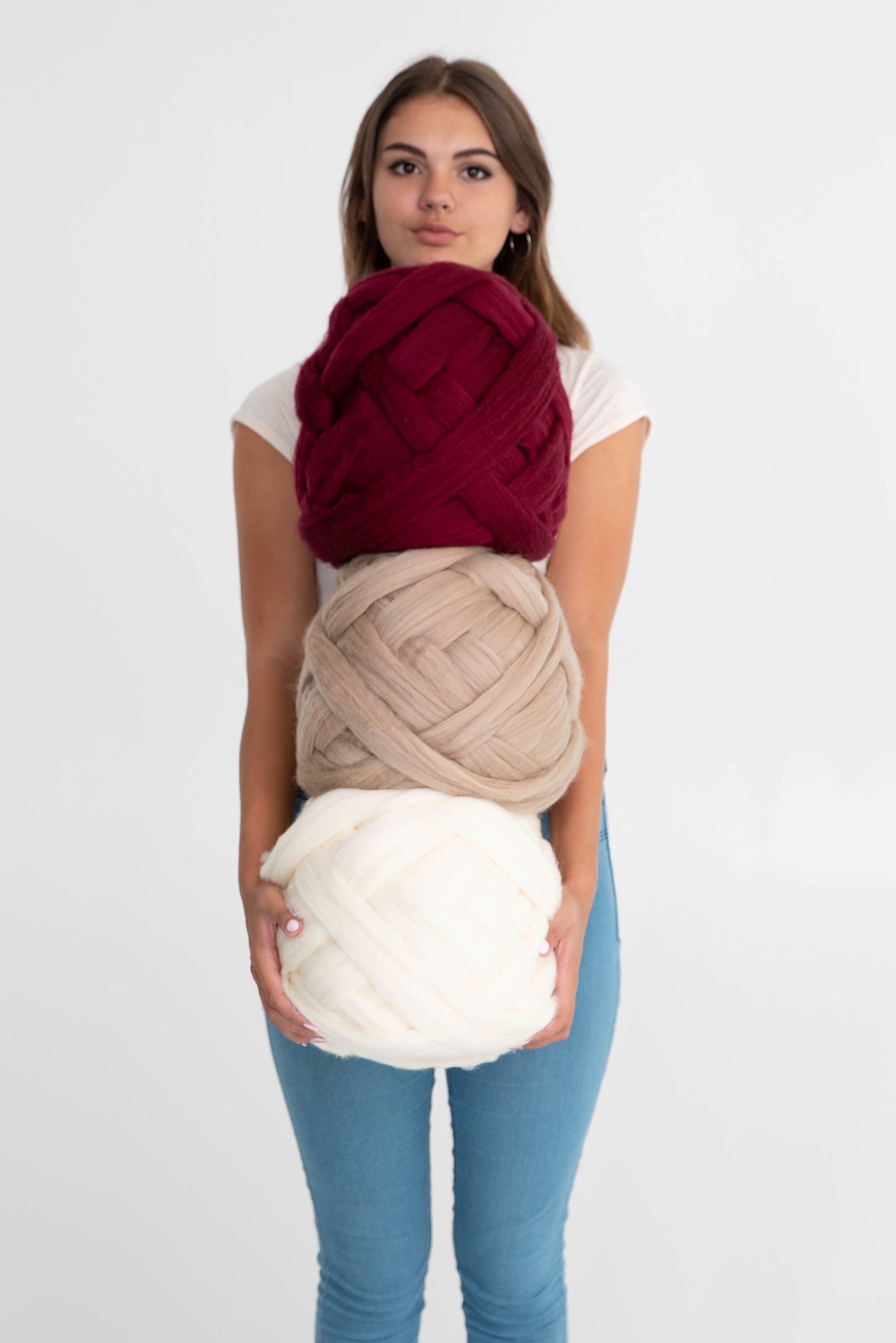 Super Chunky Yarn 100% Wool for Arm Knitting. Giant Yarn for - Etsy