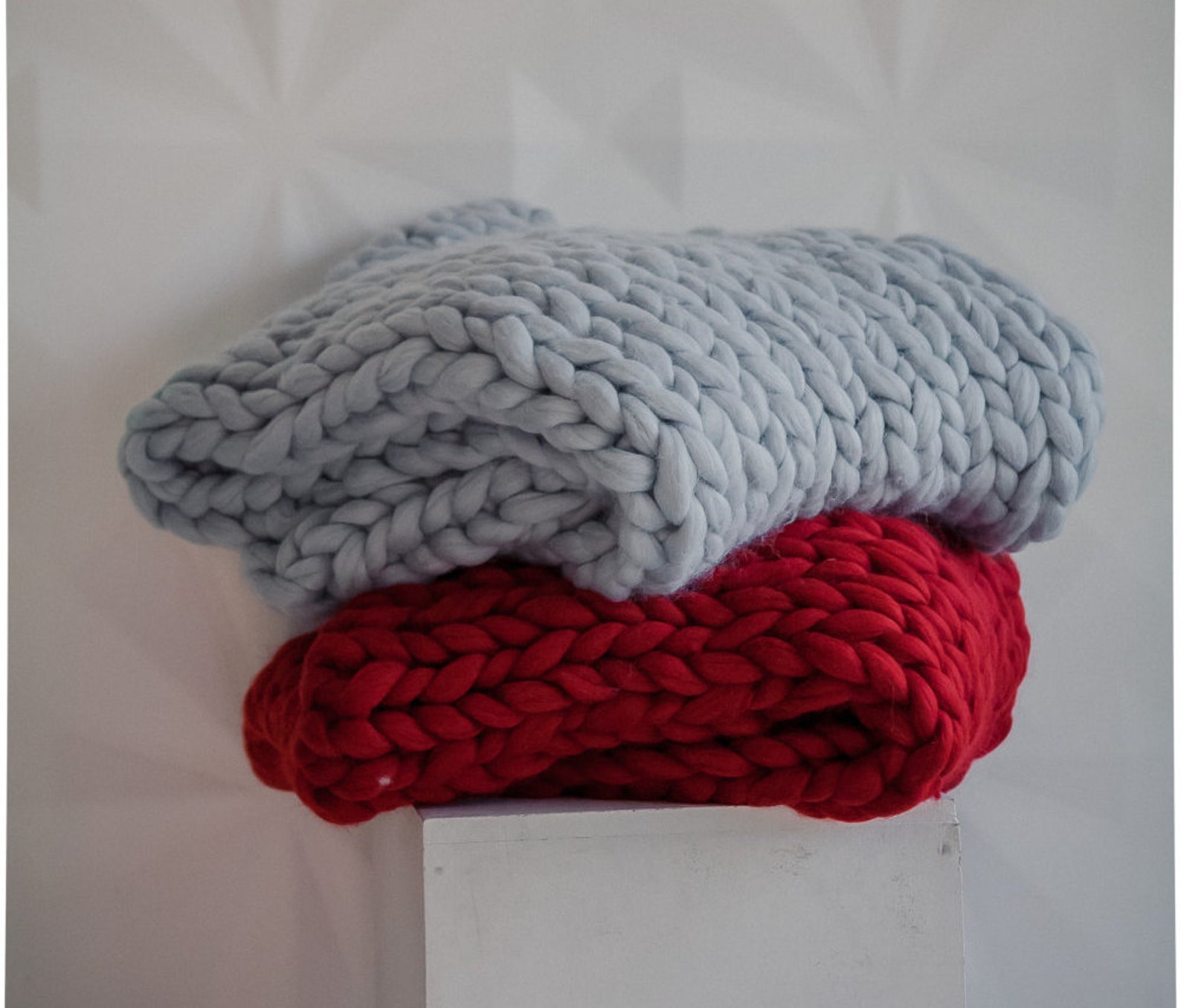 Wool Chunky Blanket Throw Chunky Gift for Her Chunky Knit - Etsy