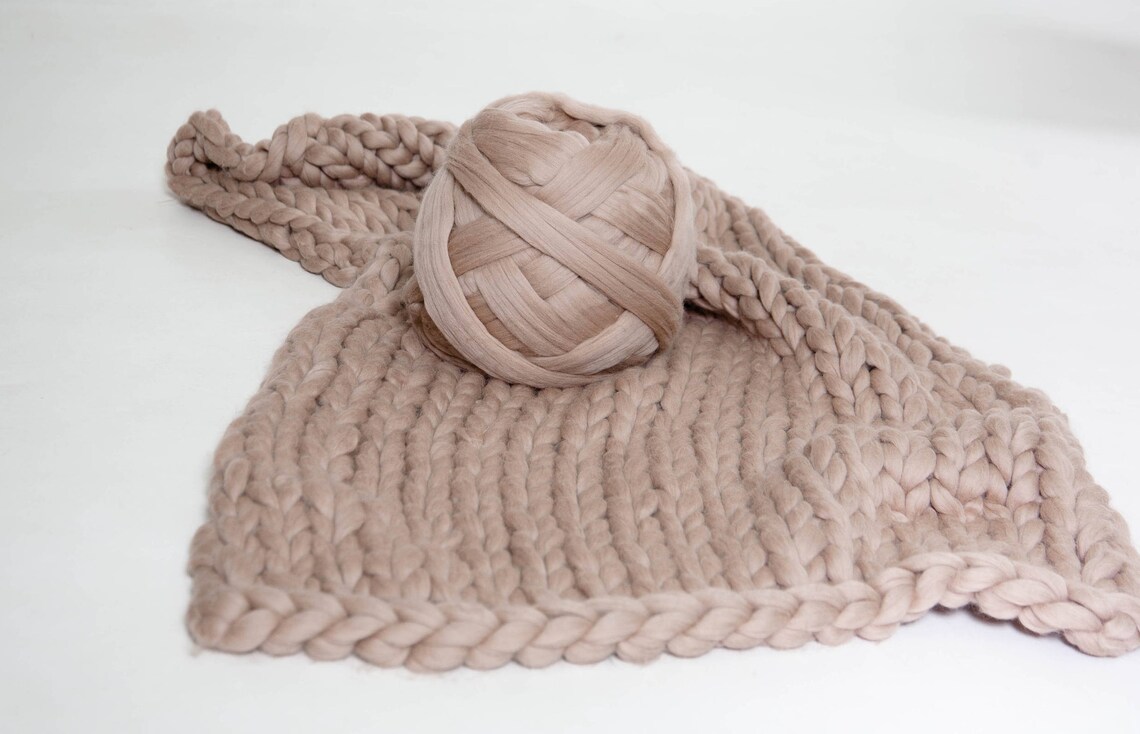 Giant Wool Yarn For Arm Knitting Knitting Wool Bulky Wool | Etsy