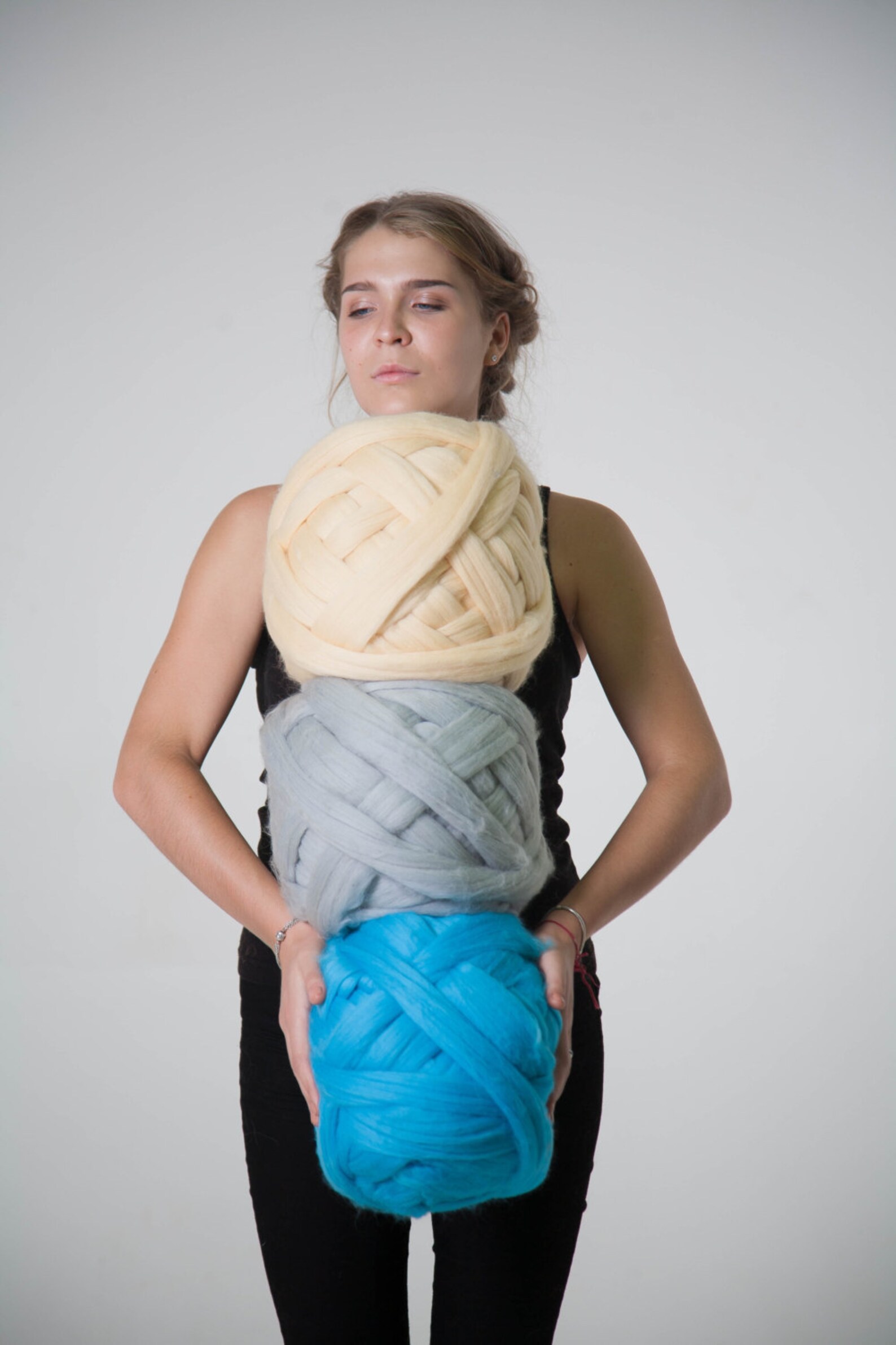 Arm Knitting Yarn, 100% Wool, Chunky Yarn, 23 Microns, Giant Yarn ...
