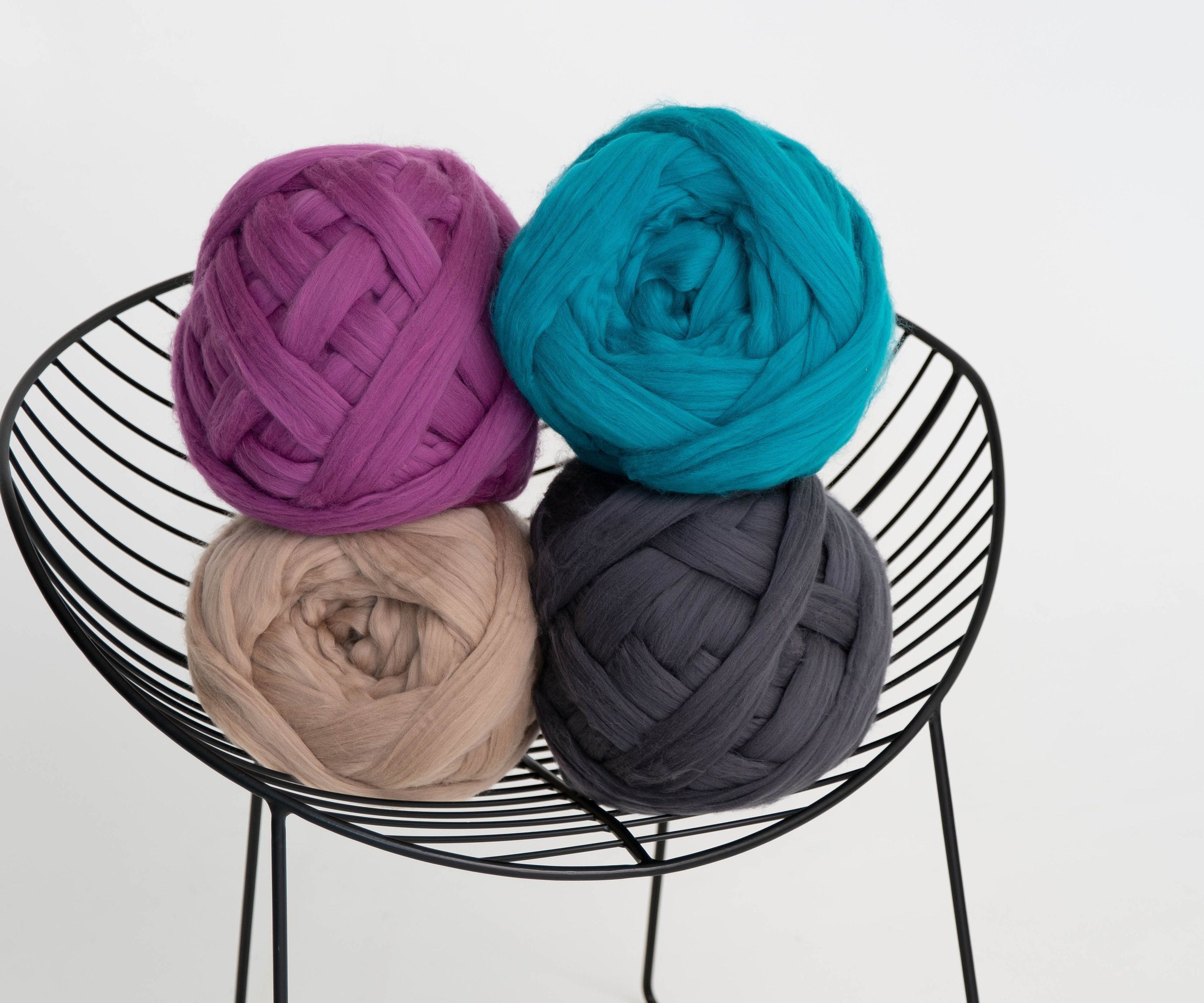 Knitting Chunky Yarn for Arm Knitting Weaving Roving Super - Etsy