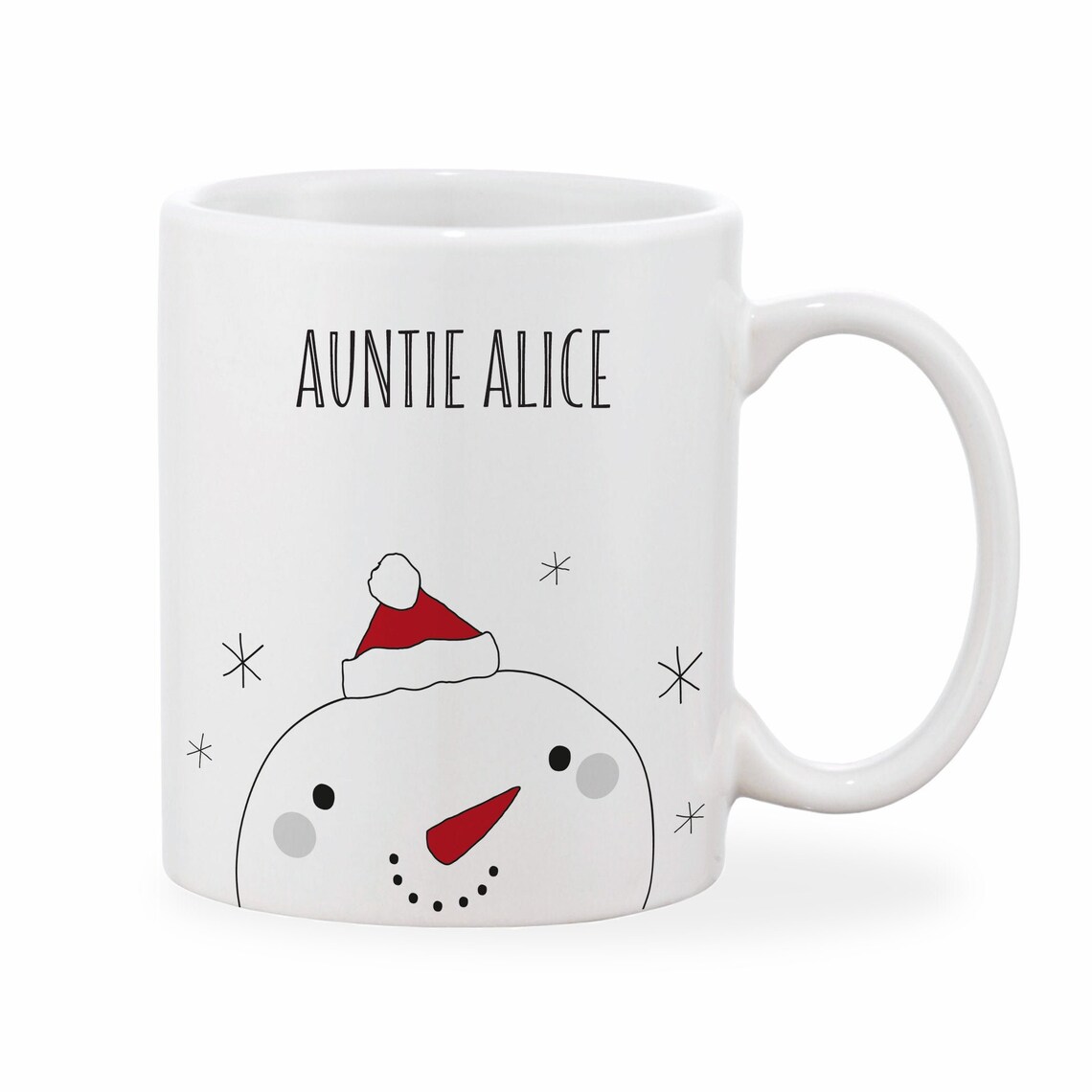 Snowman Personalised Mug Christmas Personalised Xmas Eve - Etsy