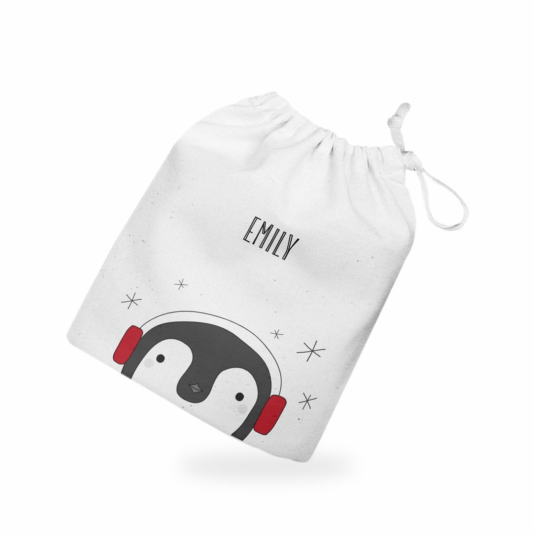 Personalised Penguin Treat Bag | Santa Present | Father Christmas ...