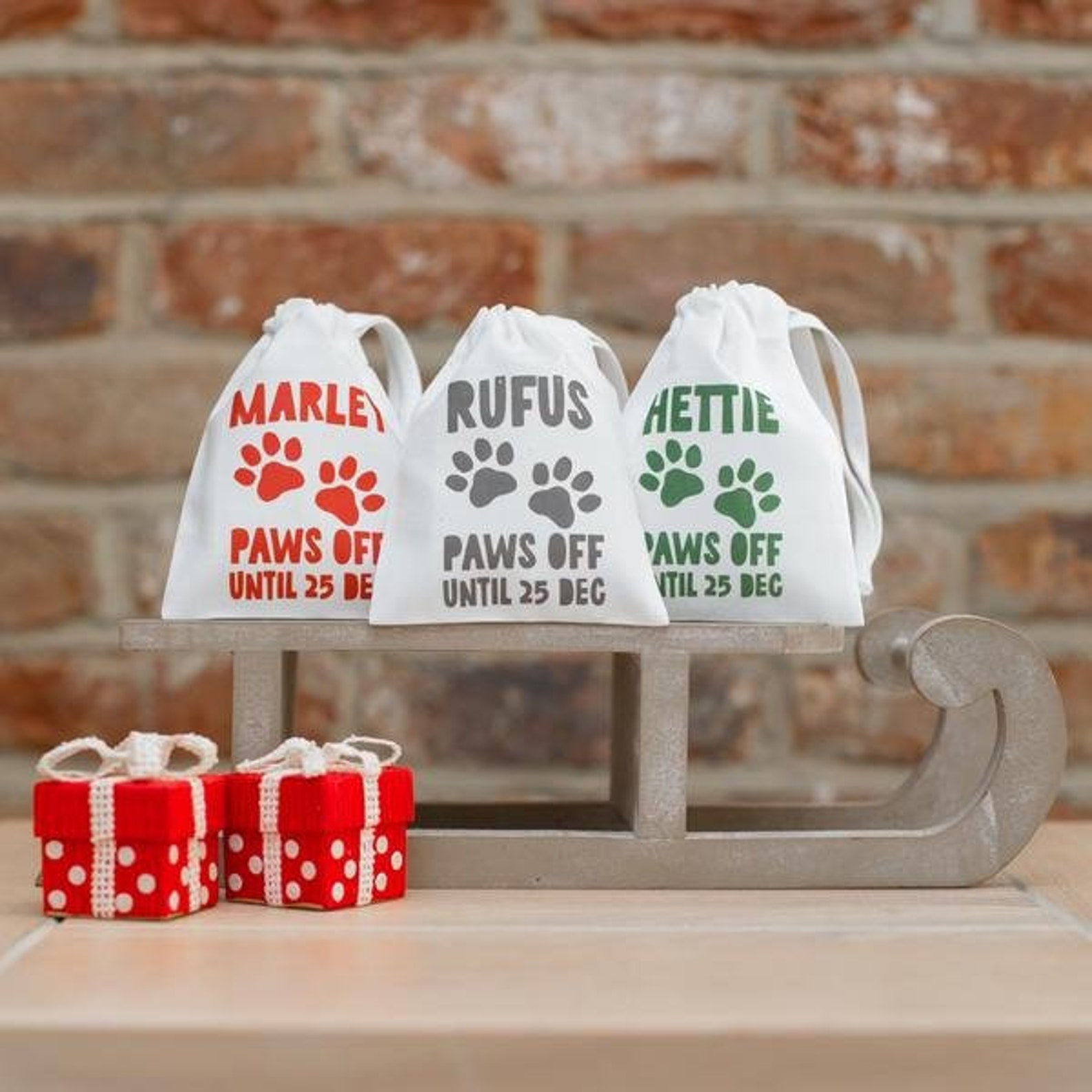 Paws off Until 25th December Pets Christmas Treats Gift Bag - Etsy