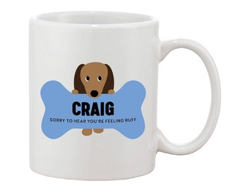 Sorry to Hear You're Feeling Rough Personalised Name Mug | Etsy