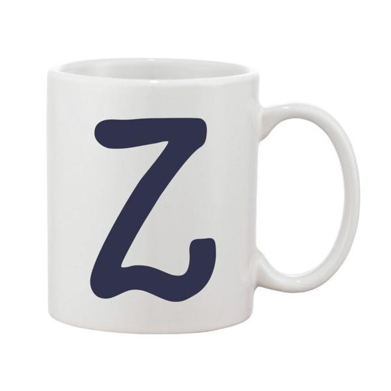 Funky Initial Ceramic Mug Include Your Own Message Pink | Etsy