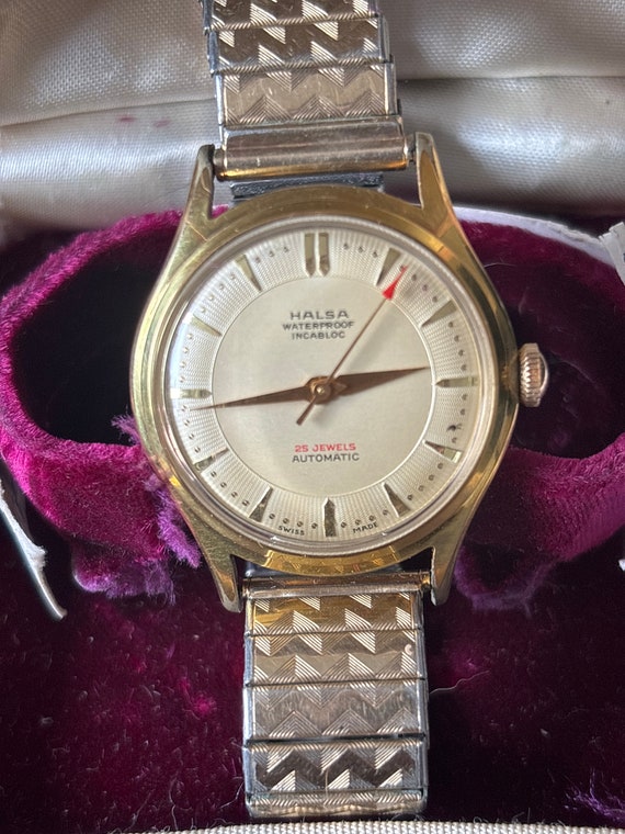 RARE HALSA 1950’s Automatic wind wrist watch in Origi… - Gem