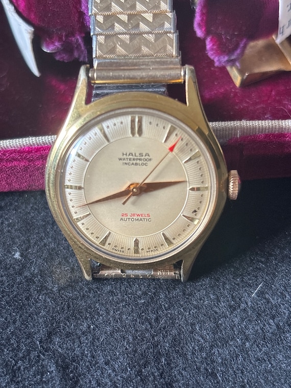 RARE HALSA 1950’s Automatic wind wrist watch in Origi… - Gem