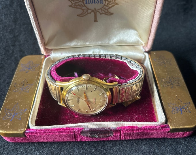 RARE HALSA 1950’s Automatic Wind Wrist Watch in Original Case - Etsy