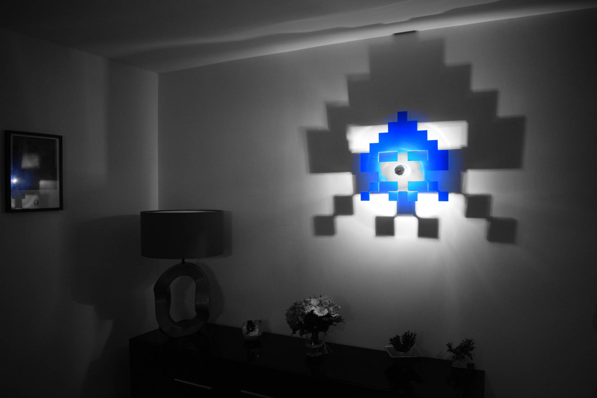 Apply SPACE Space INVADER Octopus With Shadow Effect - Etsy