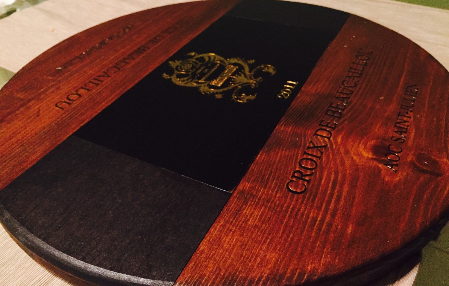 Lazy Susan Wine Crate Panel and Wine Barrel 100% Handcrafted - Etsy