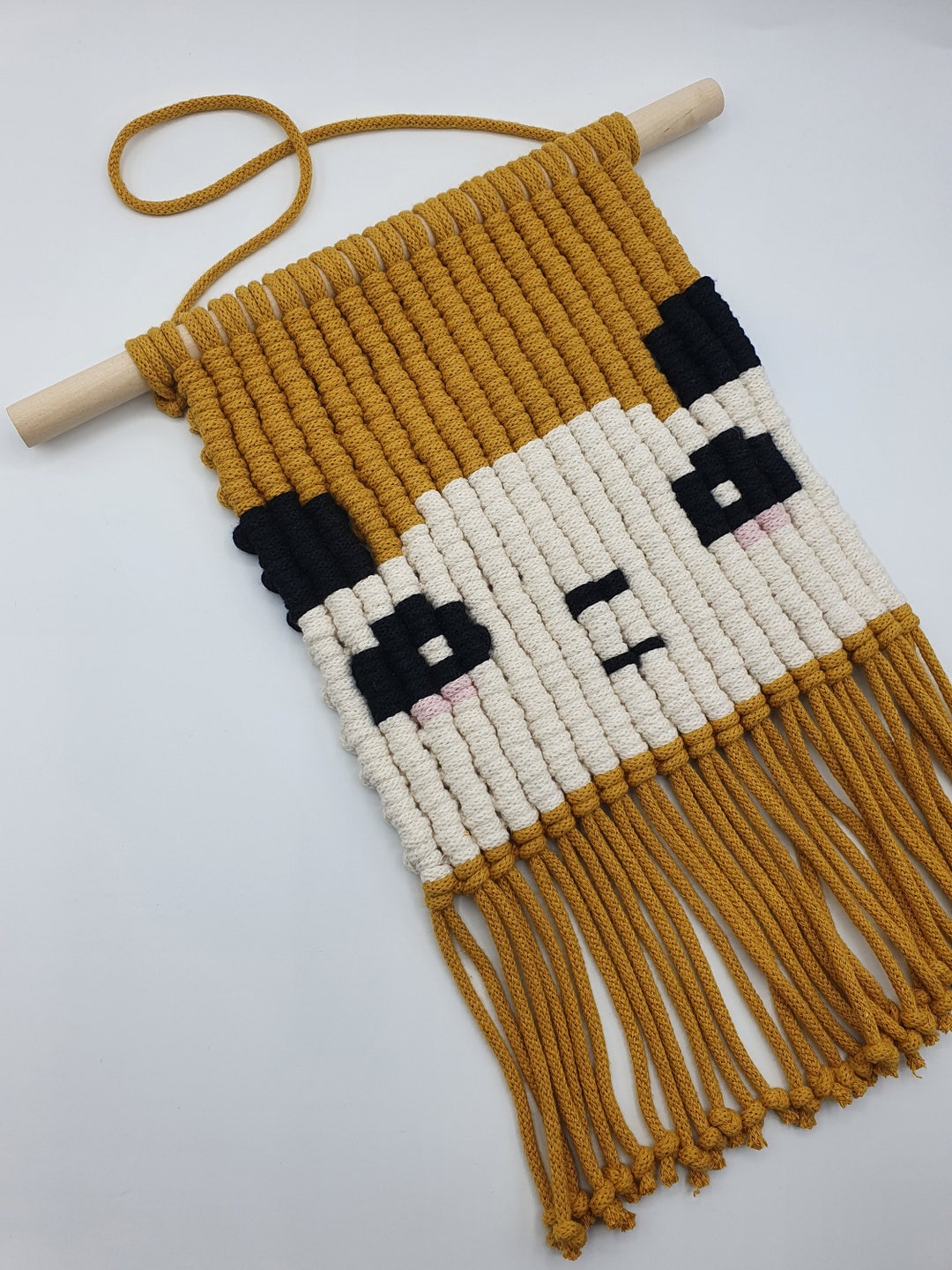 OLI the Panda Bear, Macramé, Wall Decoration, Tapestry, Children's Room ...