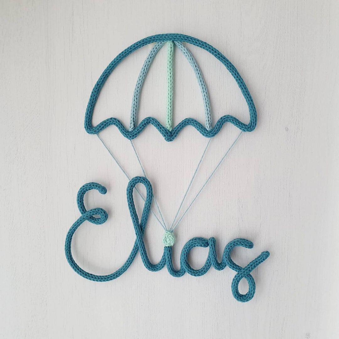 Parachute Lettering Door Sign Name Children's Room - Etsy