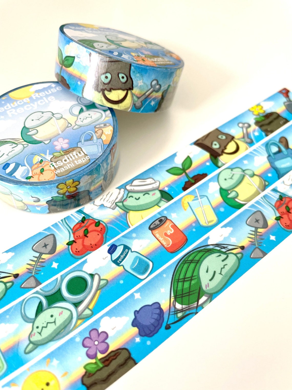 Reduce, Reuse, Recycle - Washi Tape - Recycle Washi Tape, Turtle Washi ...