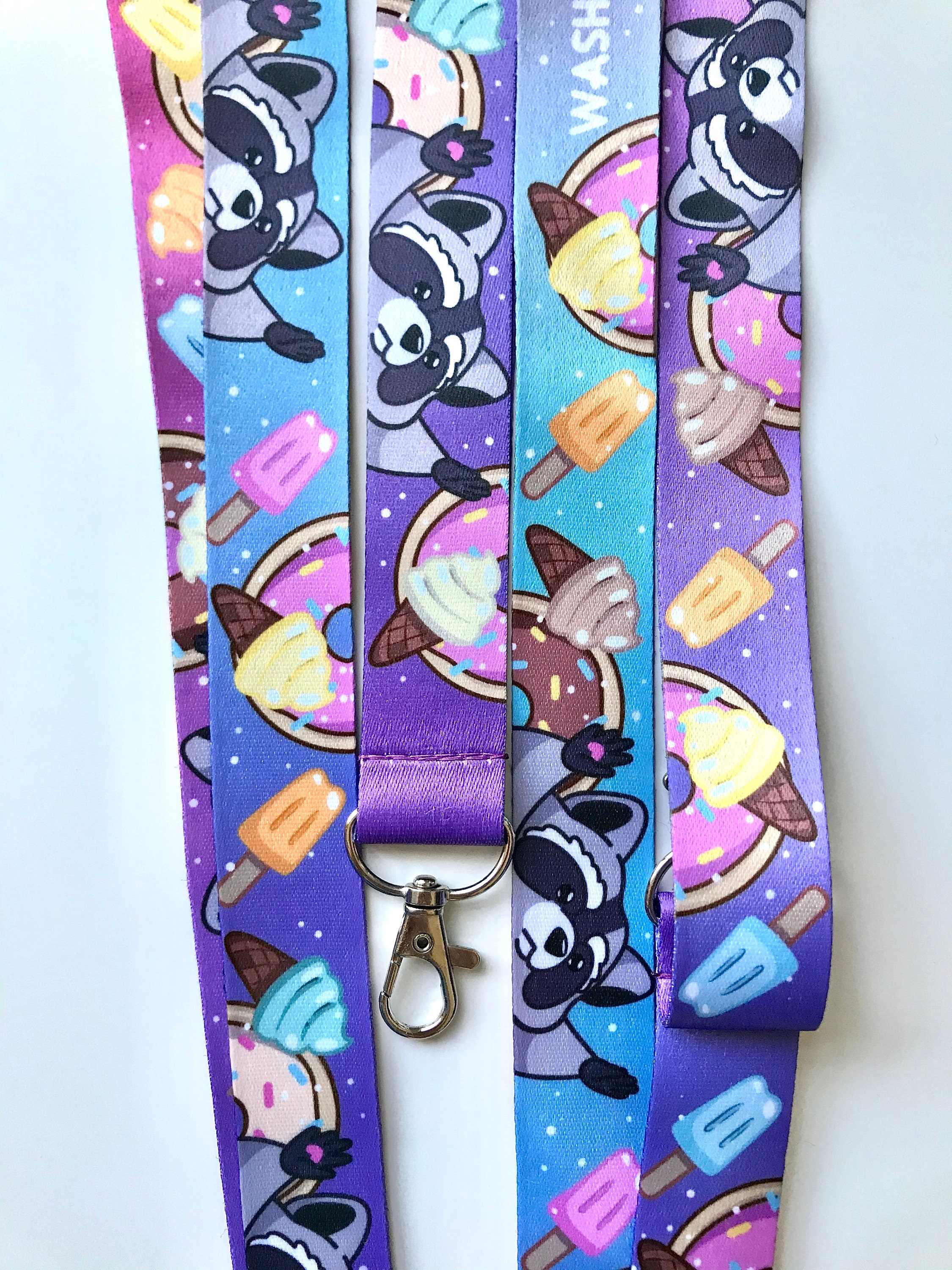 Wash Your Paws - Raccoon Lanyard - Lanyard, Cute Lanyard, Ice-cream ...