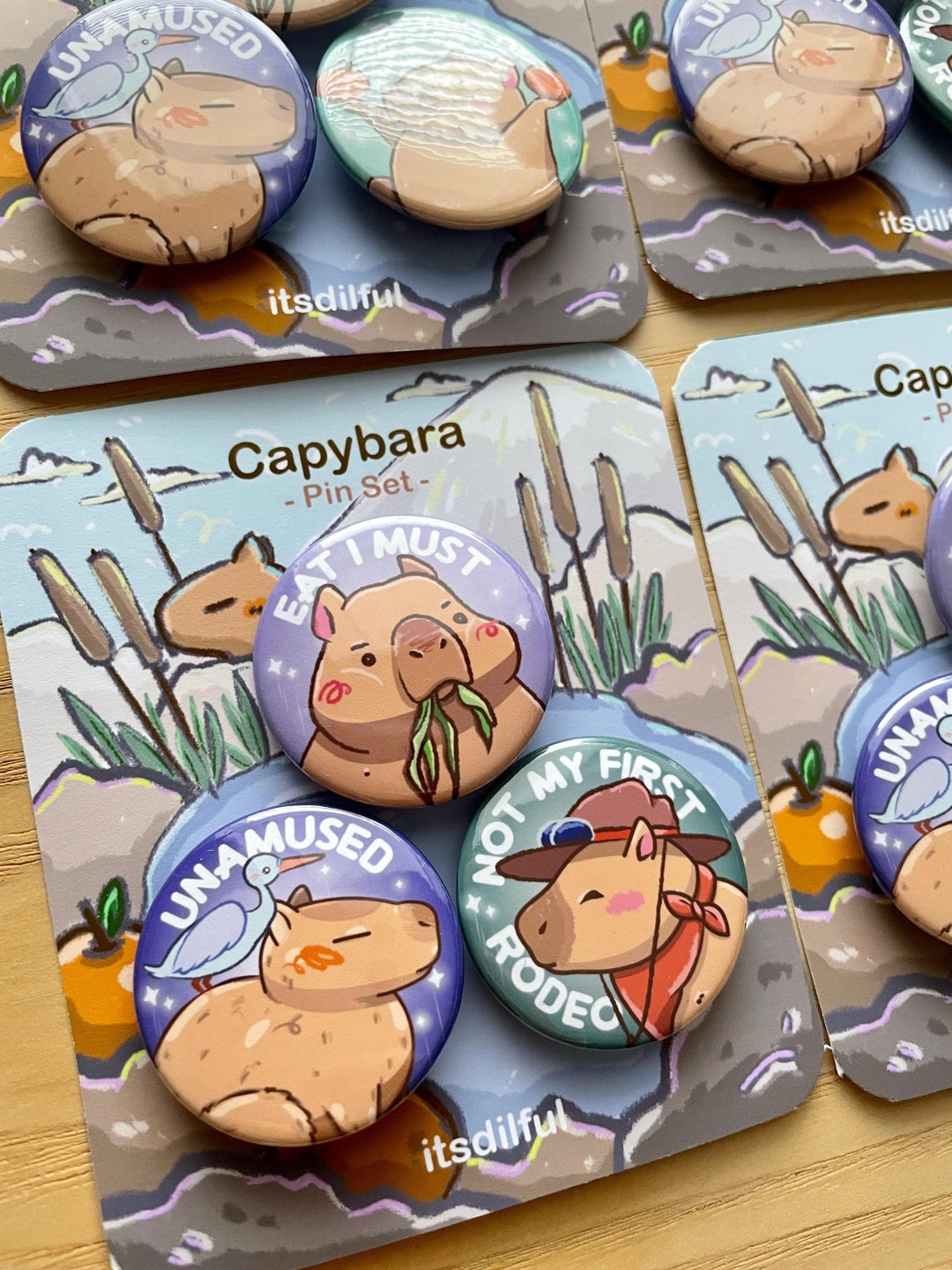 Capybara Pins - Capybara Buttons, Capybara Magnets, Capybara, Capybara ...