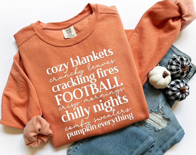 Fall Sweatshirt, Women's Sweatshirt, Pumpkin Everything, Campfire ...