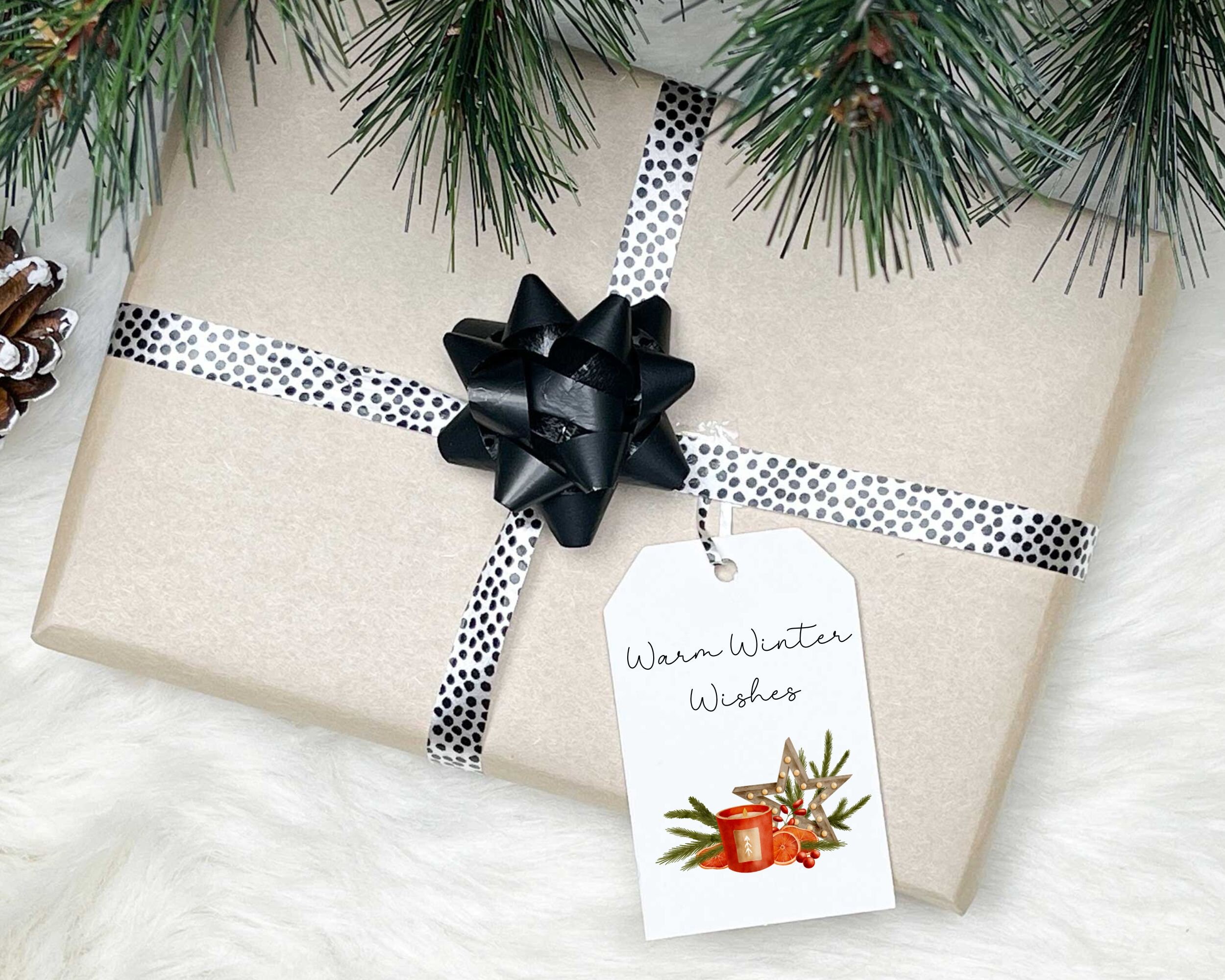 Printable Christmas Gift Tags, Printable Holiday Gift Tags, DIY Gift ...