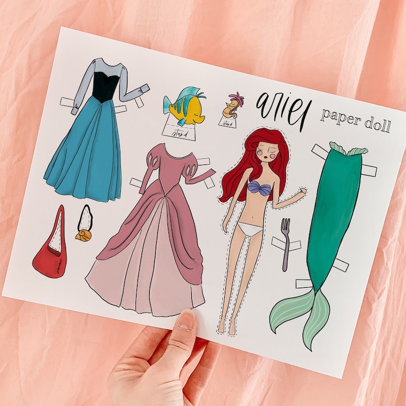 Mermaid Paper Dolls - Etsy