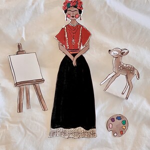 Frida Kahlo Paper Doll / DIY Historical Women Paper Dolls - Etsy