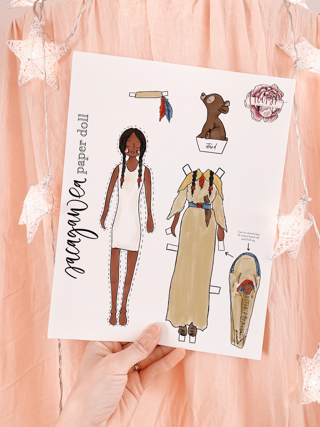 Sacagawea Paper Doll / DIY Historical Women Paper Dolls - Etsy
