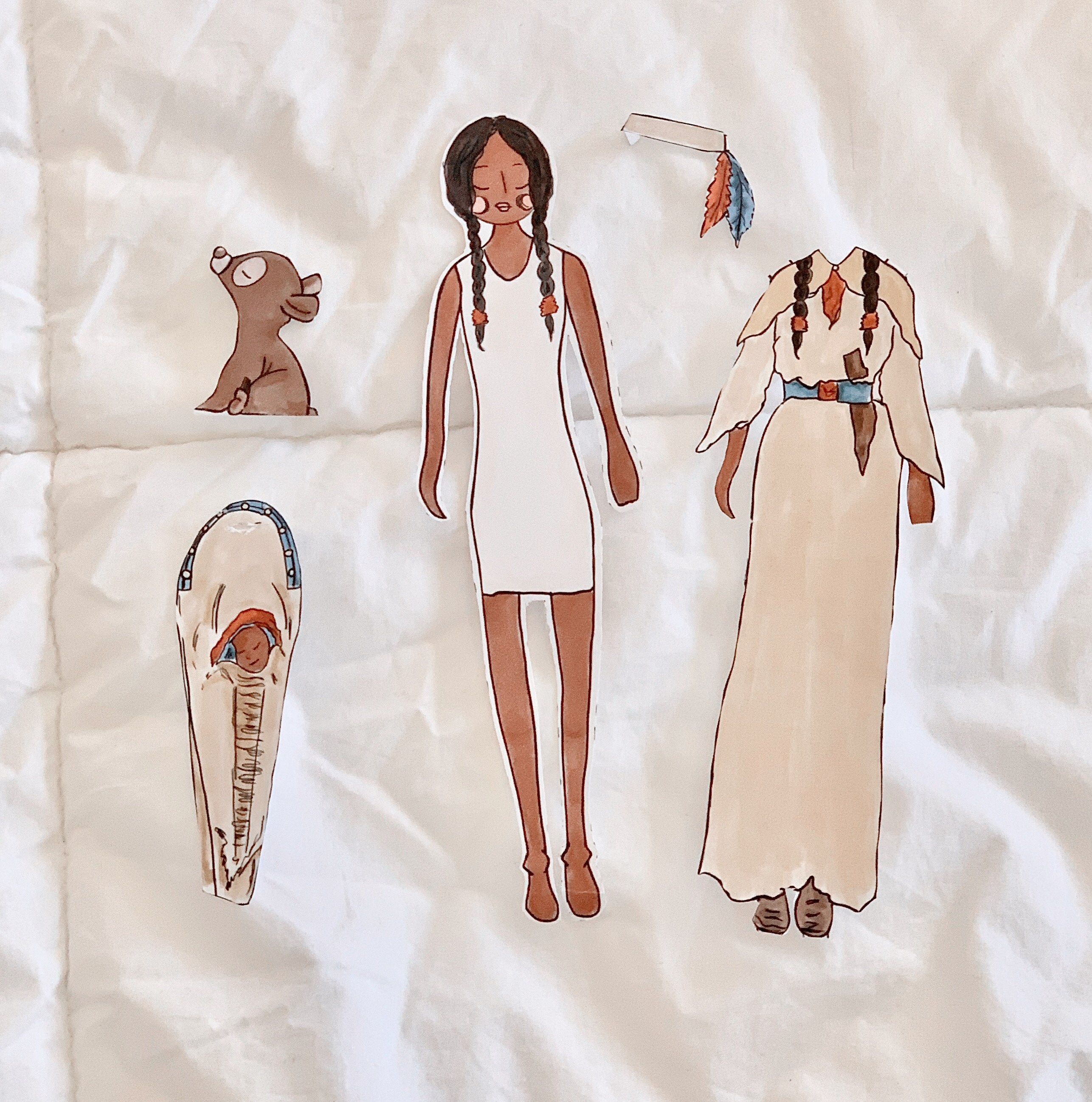 Sacagawea paper doll / DIY historical women paper dolls | Etsy