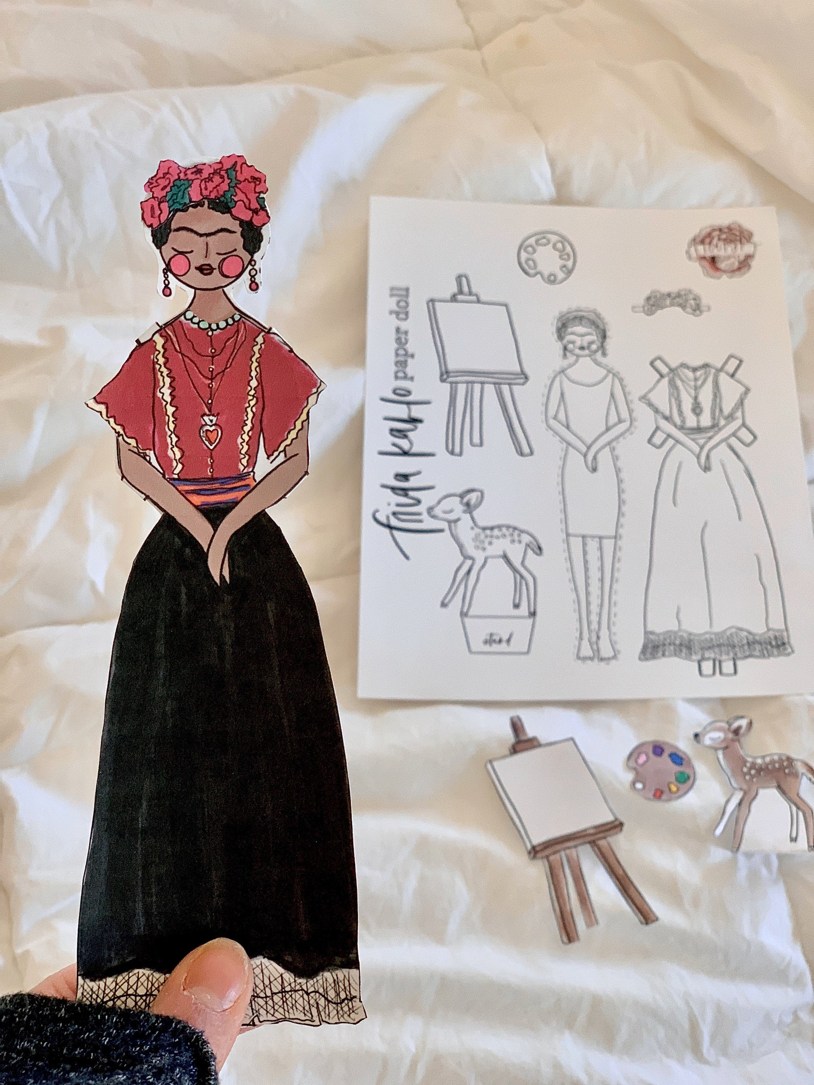 Frida Kahlo Paper Doll / DIY Historical Women Paper Dolls | Etsy