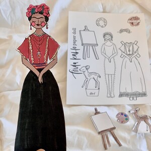 Frida Kahlo Paper Doll / DIY Historical Women Paper Dolls - Etsy