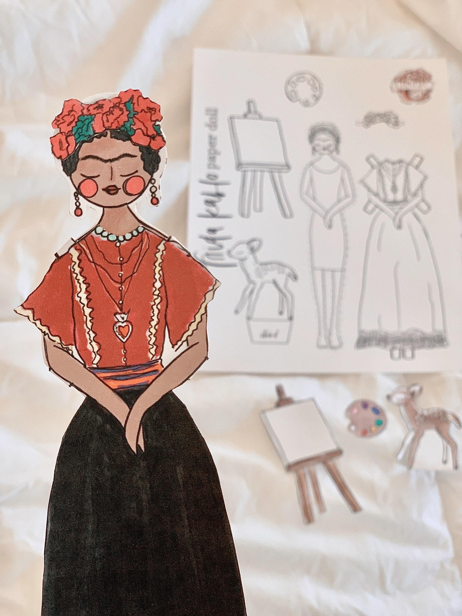Frida Kahlo Paper Doll / DIY Historical Women Paper Dolls - Etsy