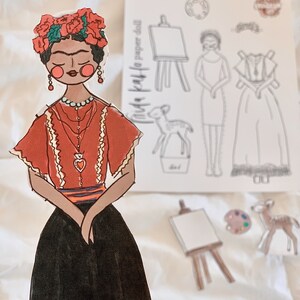 Frida Kahlo Paper Doll / DIY Historical Women Paper Dolls - Etsy