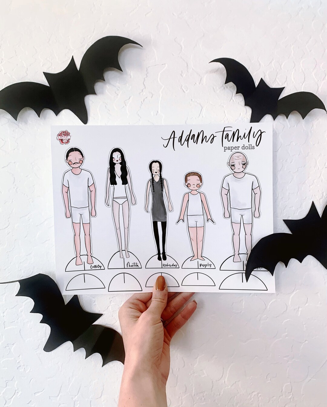 Addams Family Paper Dolls / Halloween - Etsy