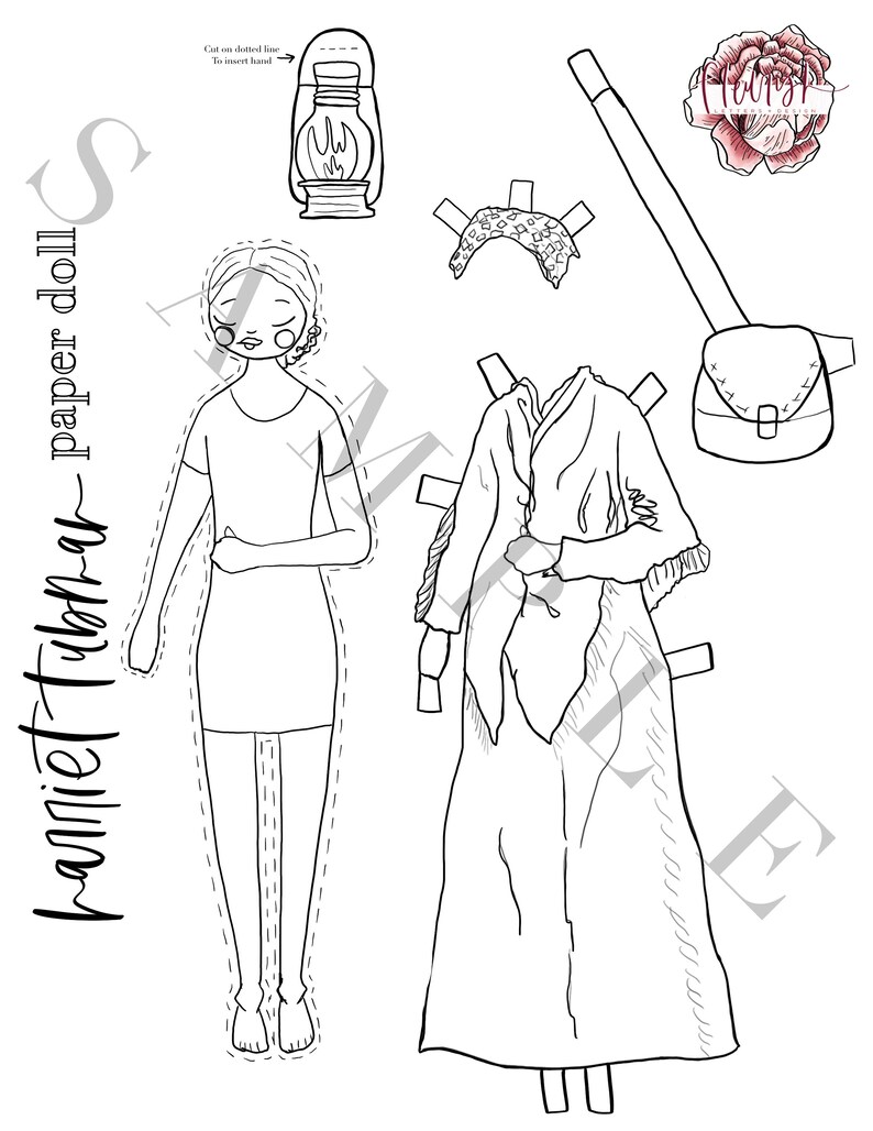 Harriet Tubman Paper Doll / DIY Historical Women Paper Dolls | Etsy