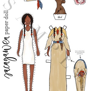 Sacagawea Paper Doll / DIY Historical Women Paper Dolls - Etsy