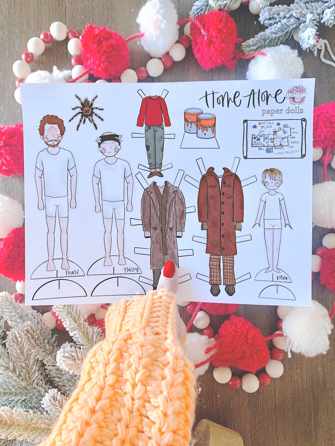 Home Alone Paper Doll Set / Kevin Mccallister / Wet Bandits / Harry and ...