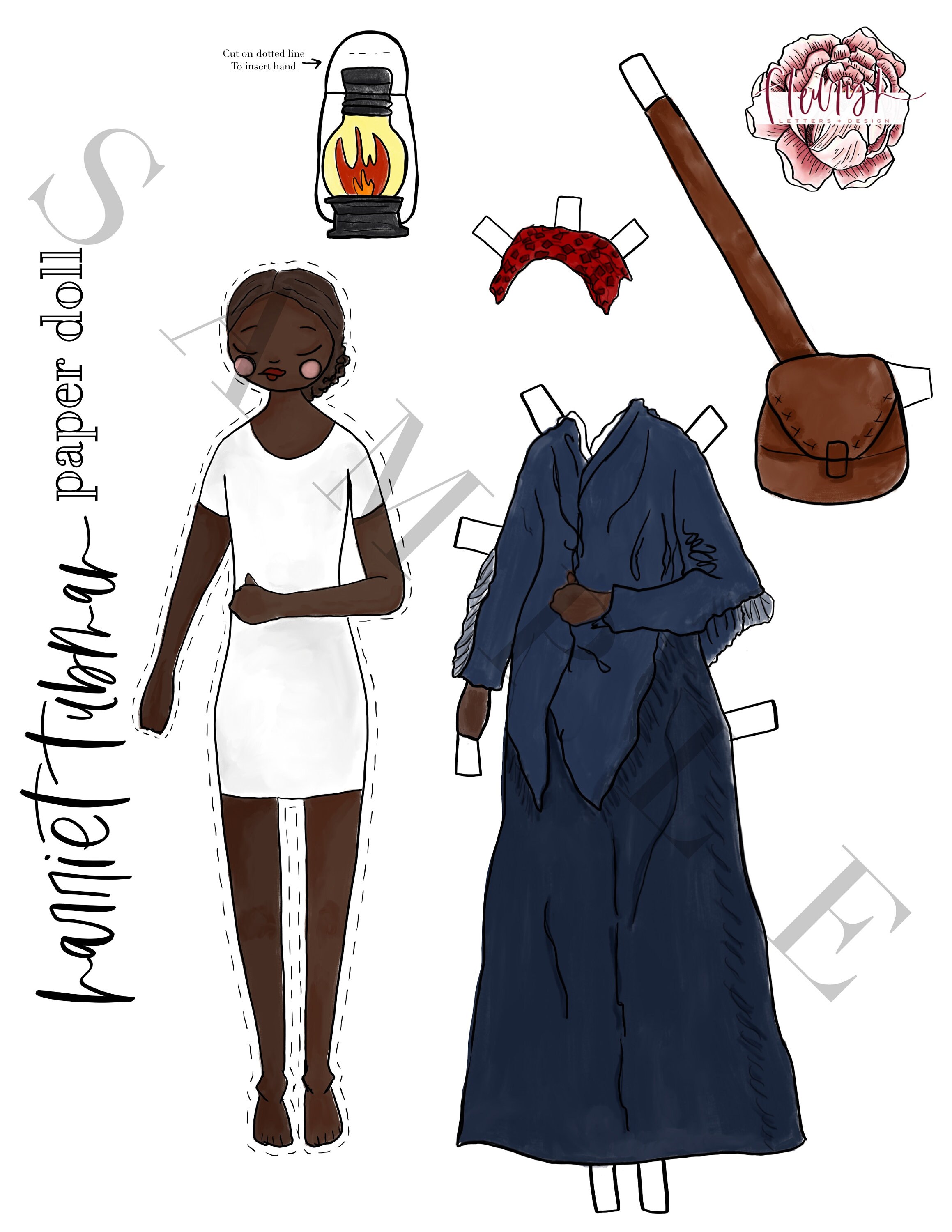 Harriet Tubman Paper Doll / DIY Historical Women Paper Dolls | Etsy