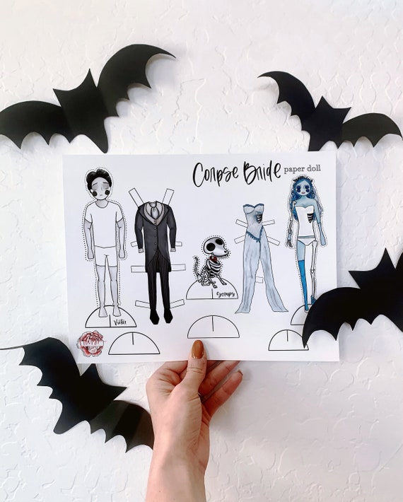Corpse Bride Paper Doll / Emily and Victor / Halloween - Etsy