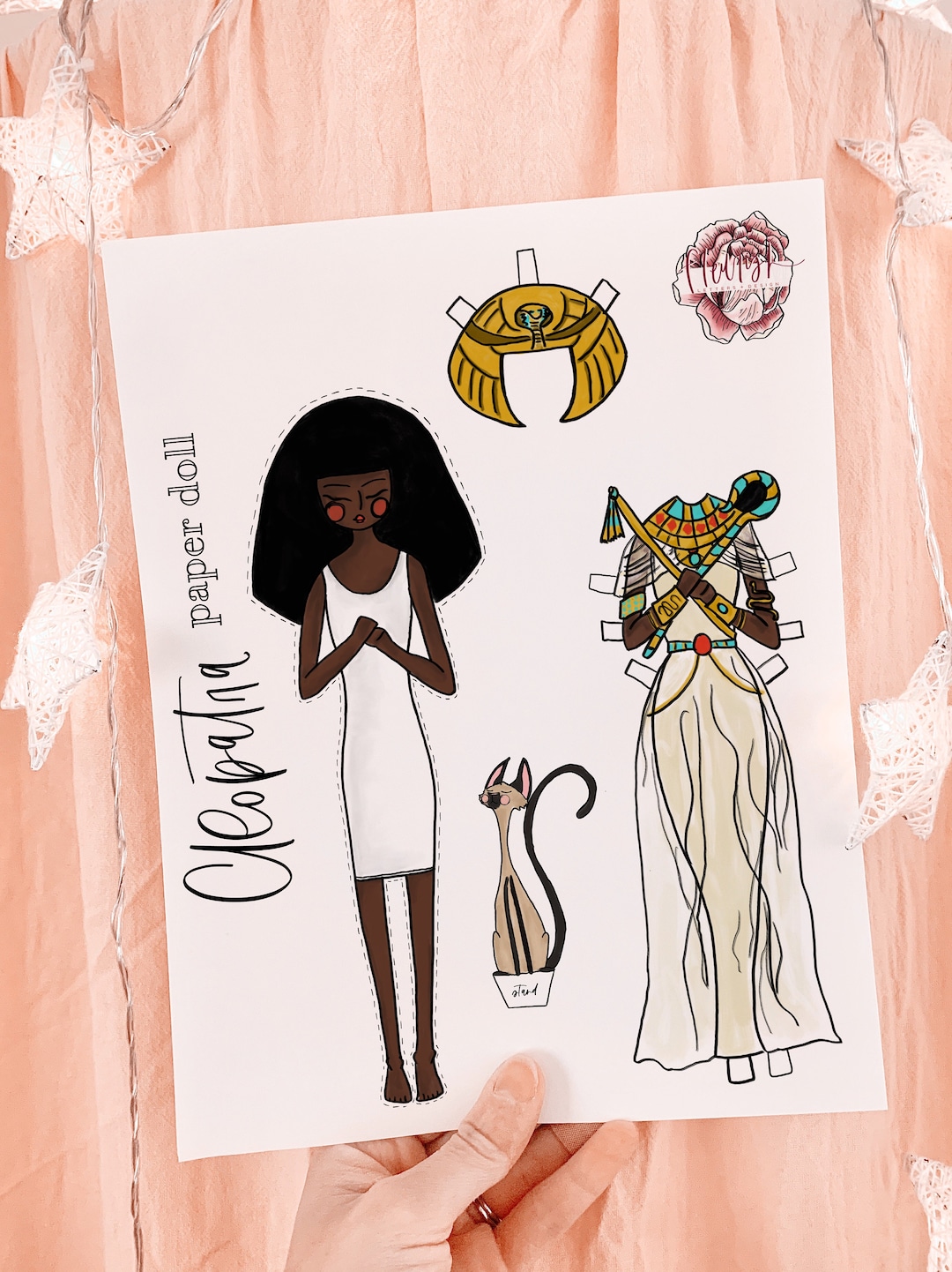 Cleopatra Paper Doll / DIY Historical Women Paper Dolls - Etsy