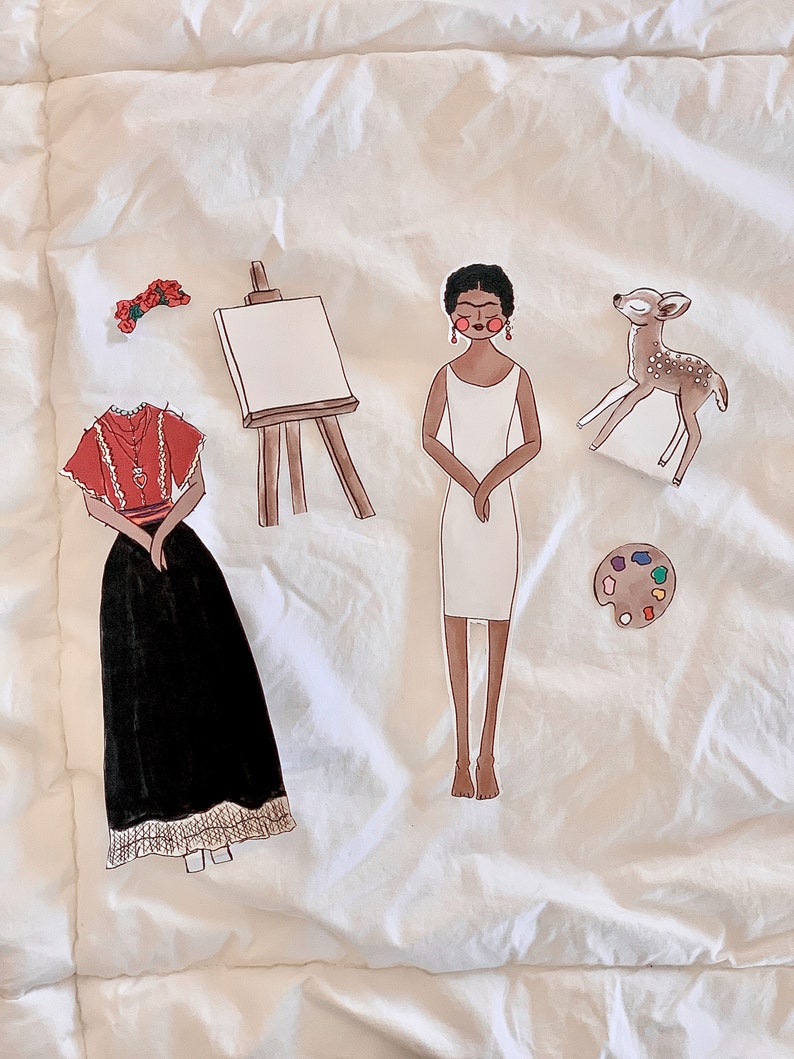 Frida Kahlo Paper Doll / DIY Historical Women Paper Dolls | Etsy