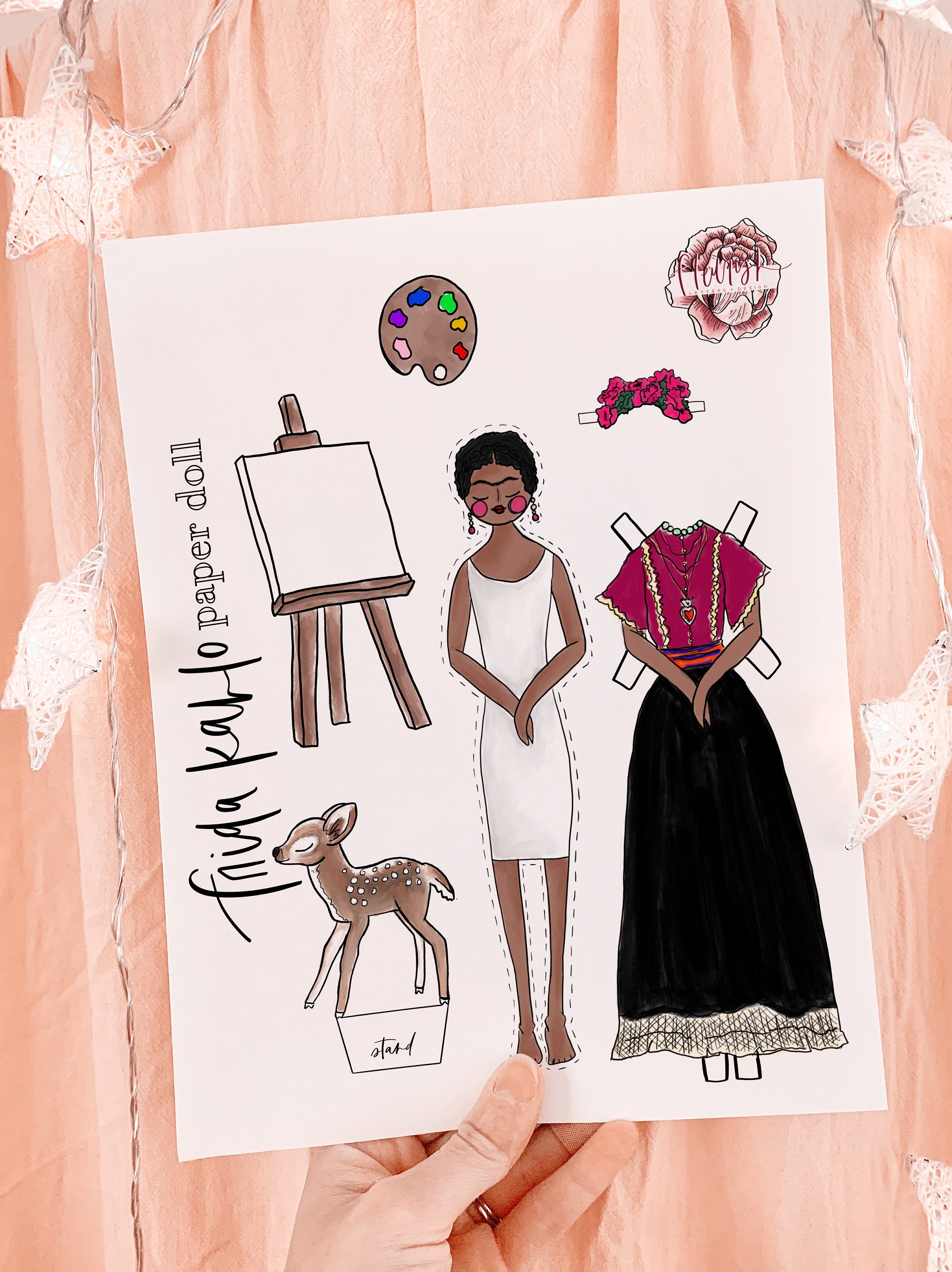 Frida Kahlo Paper Doll / DIY Historical Women Paper Dolls - Etsy