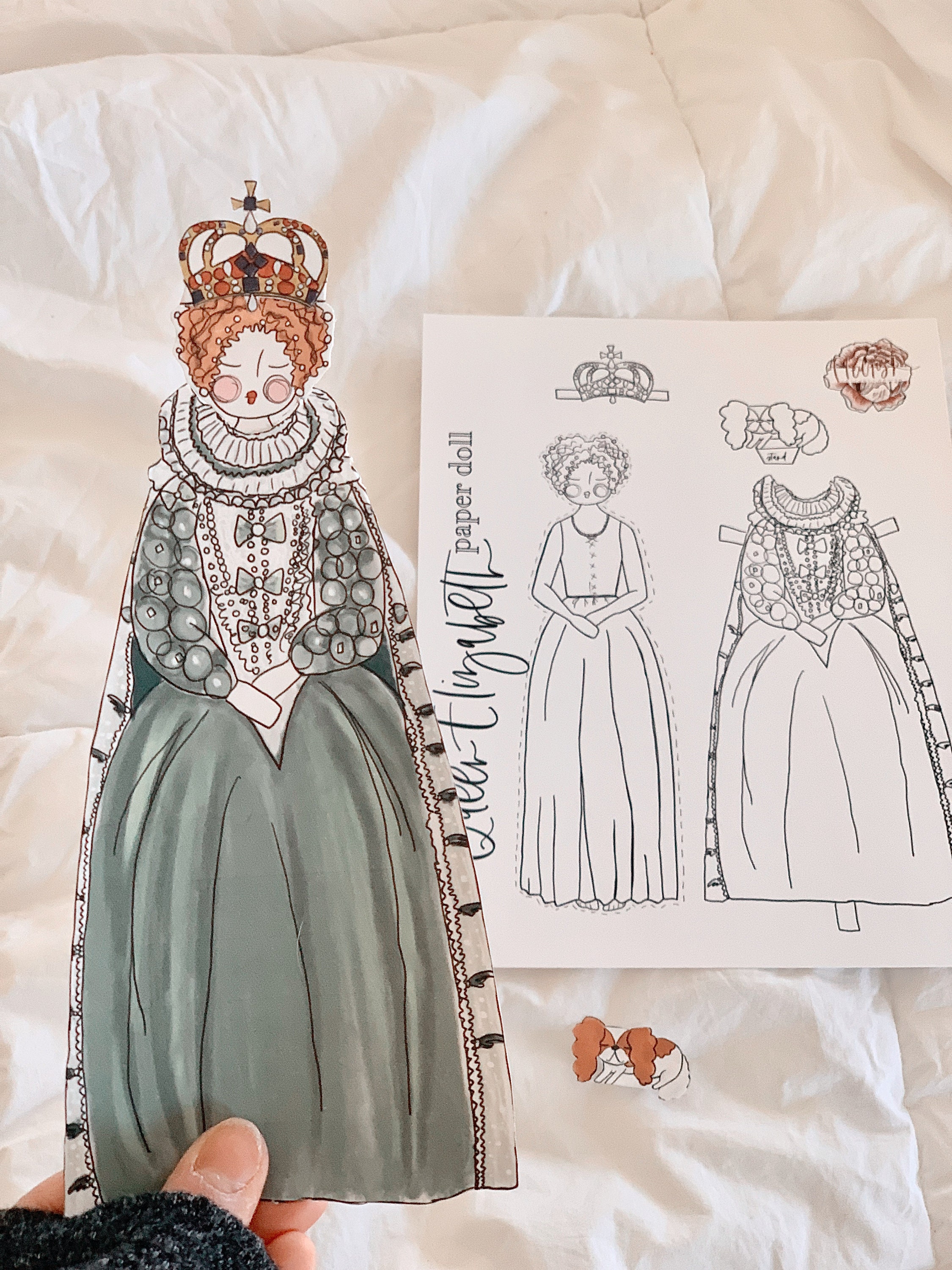 Queen Elizabeth I Paper Doll / DIY Historical Women Paper Dolls - Etsy