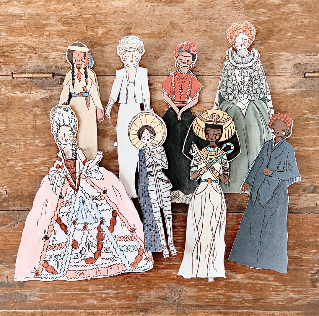Historical Women Paper Doll Set/ DIY Historical Women Paper Dolls ...
