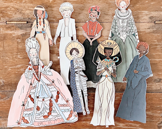 Historical Women Paper Doll Set/ DIY Historical Women Paper | Etsy