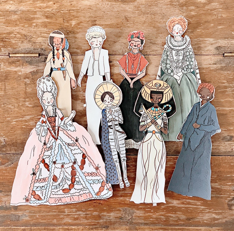 Historical Women Paper Doll Set/ DIY Historical Women Paper - Etsy
