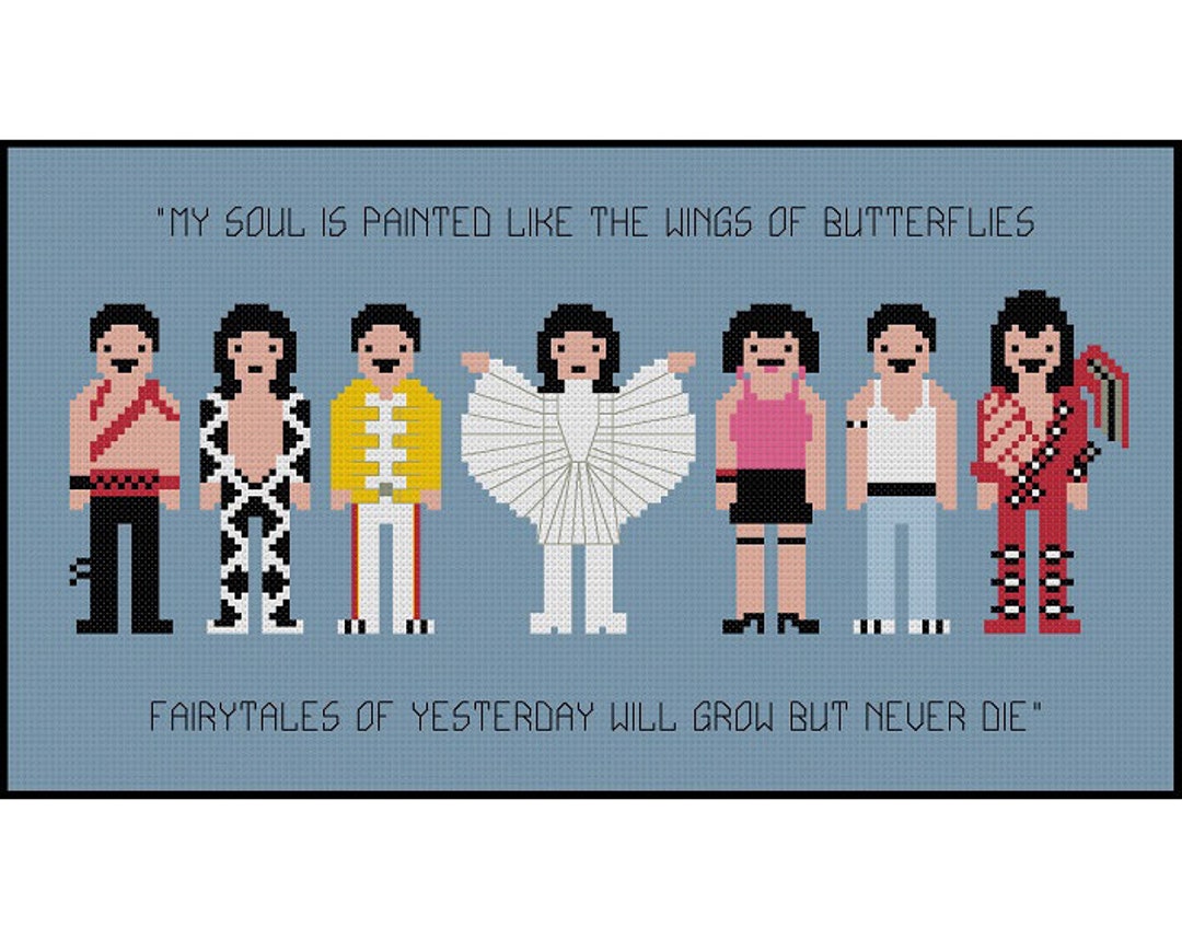 Freddie Mercury Queen Pixel People- Cross Stitch PDF Pattern Instant ...