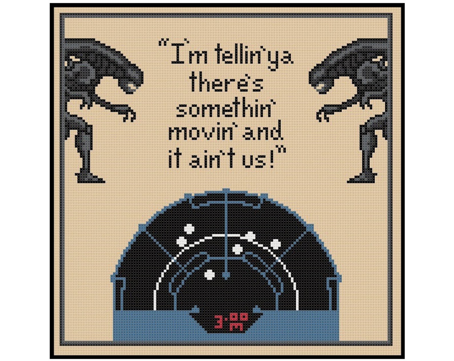 Aliens Tracker Cross Stitch PDF Pattern Instant Download - Etsy