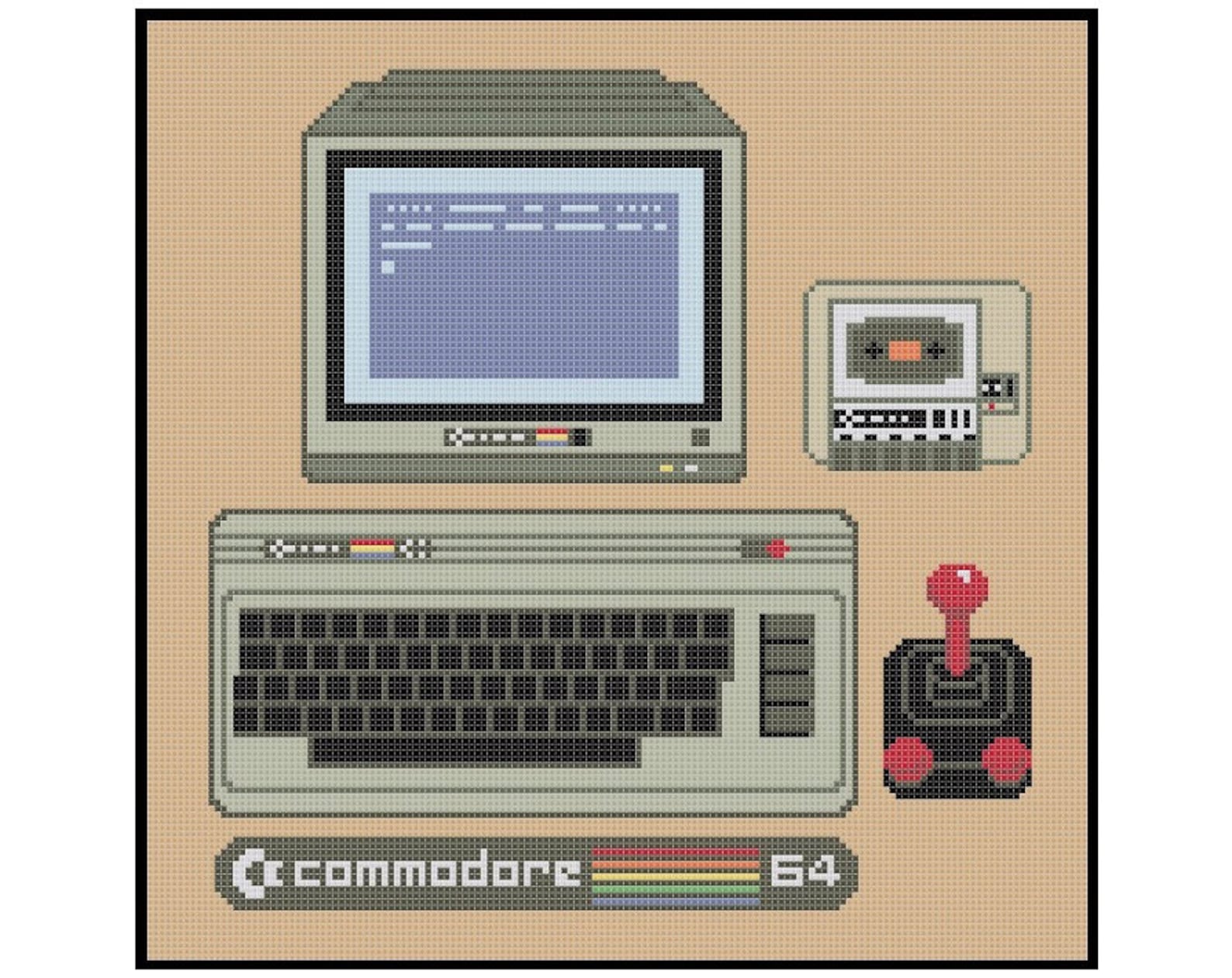 Commodore 64 Cross Stitch PDF Pattern Instant Download - Etsy