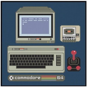 Commodore 64 - Cross Stitch PDF Pattern Instant Download - Etsy